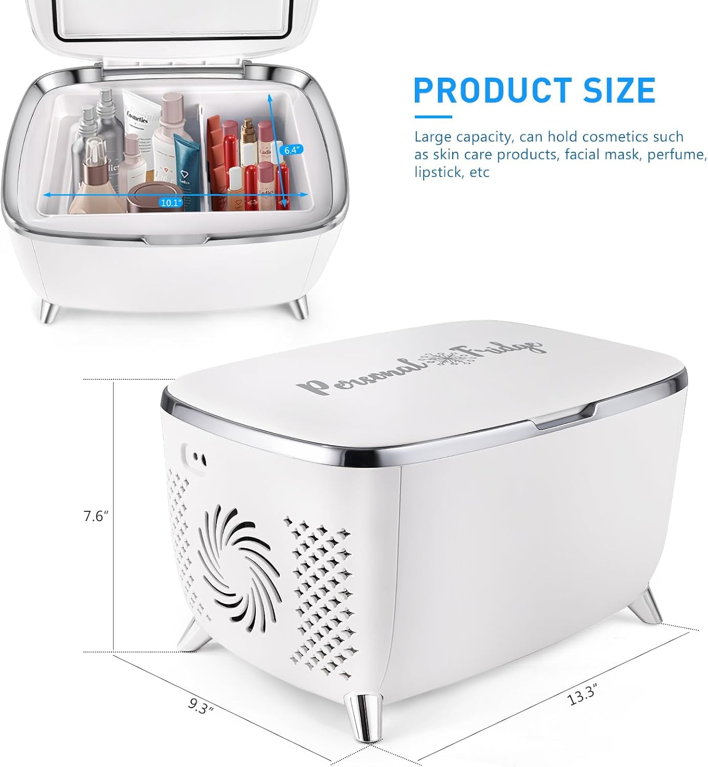 6 Liters Skincare Fridge, Portable Makeup Cooler for Beauty Products ...