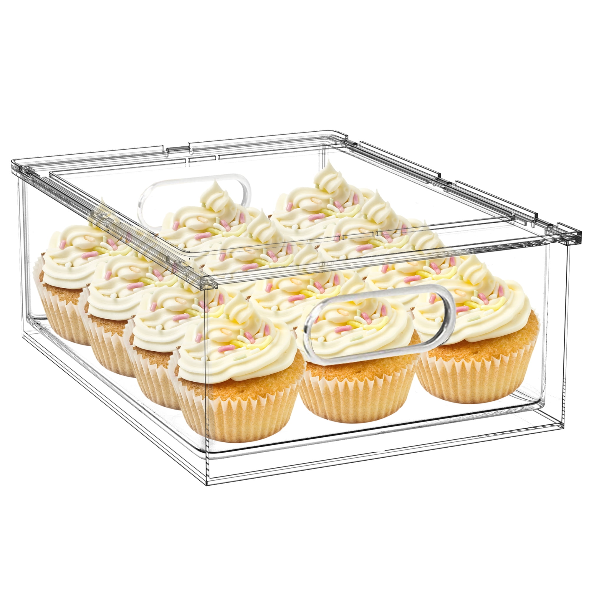 VUOHOEG Refrigerator Organizer Bins 6 Liters Clear Stackable Pull Out ...