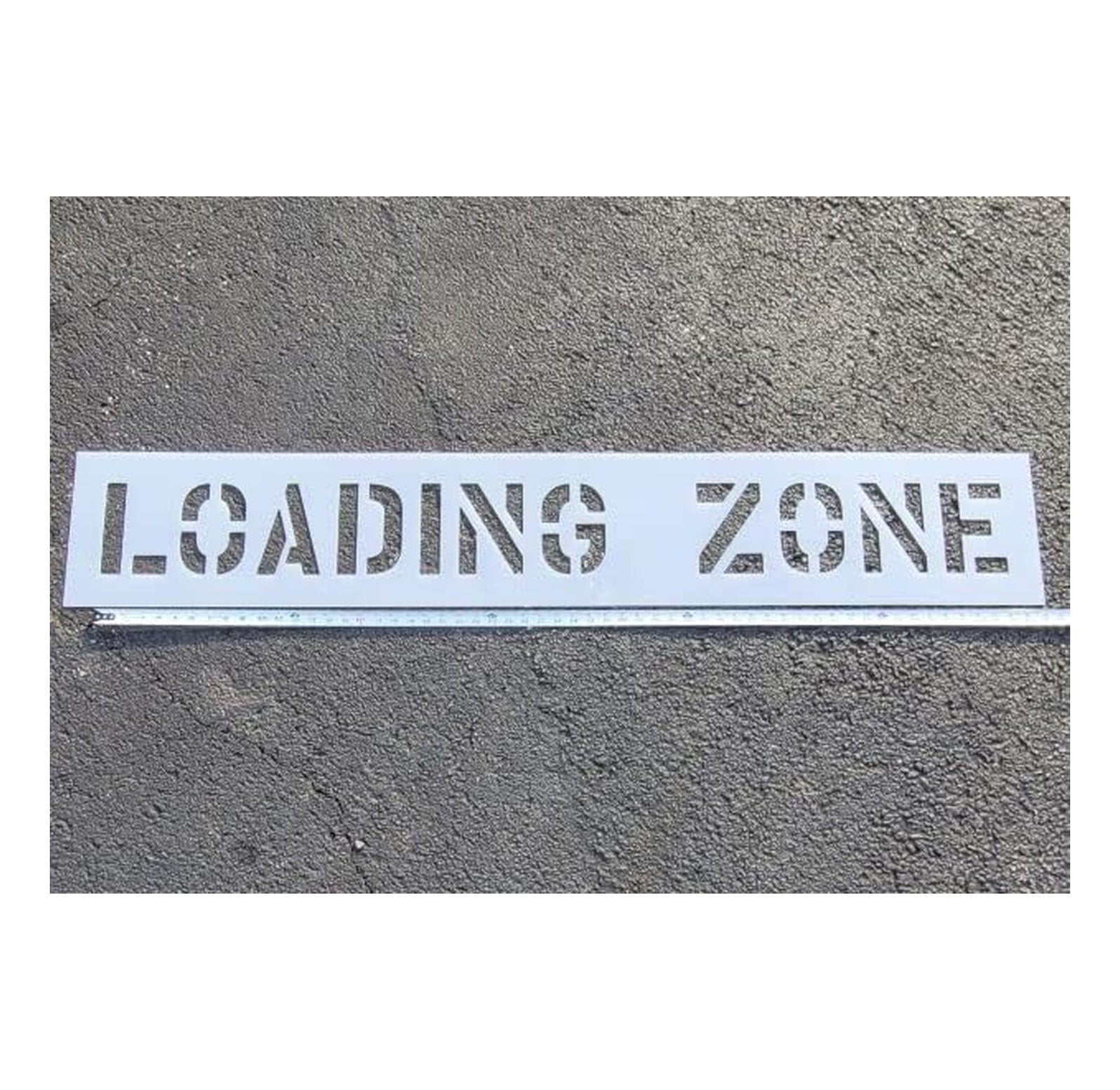 6" Loading Zone Stencil - 6 Inch Letters - SPANS 56.25" Parking Lot ...