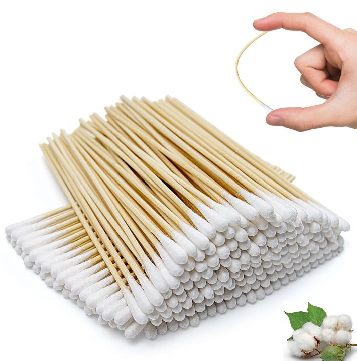 ZOUYUE 6'' Long Cotton Swabs, 700pcs with Wooden Stick for Precision ...