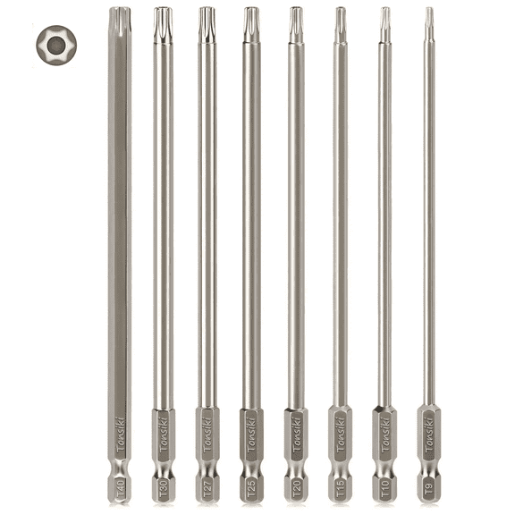 Uxcell T10 Magnetic Security Impact Torx Screwdriver Bit 1/4" Hex Shank 2" Length - Walmart.com