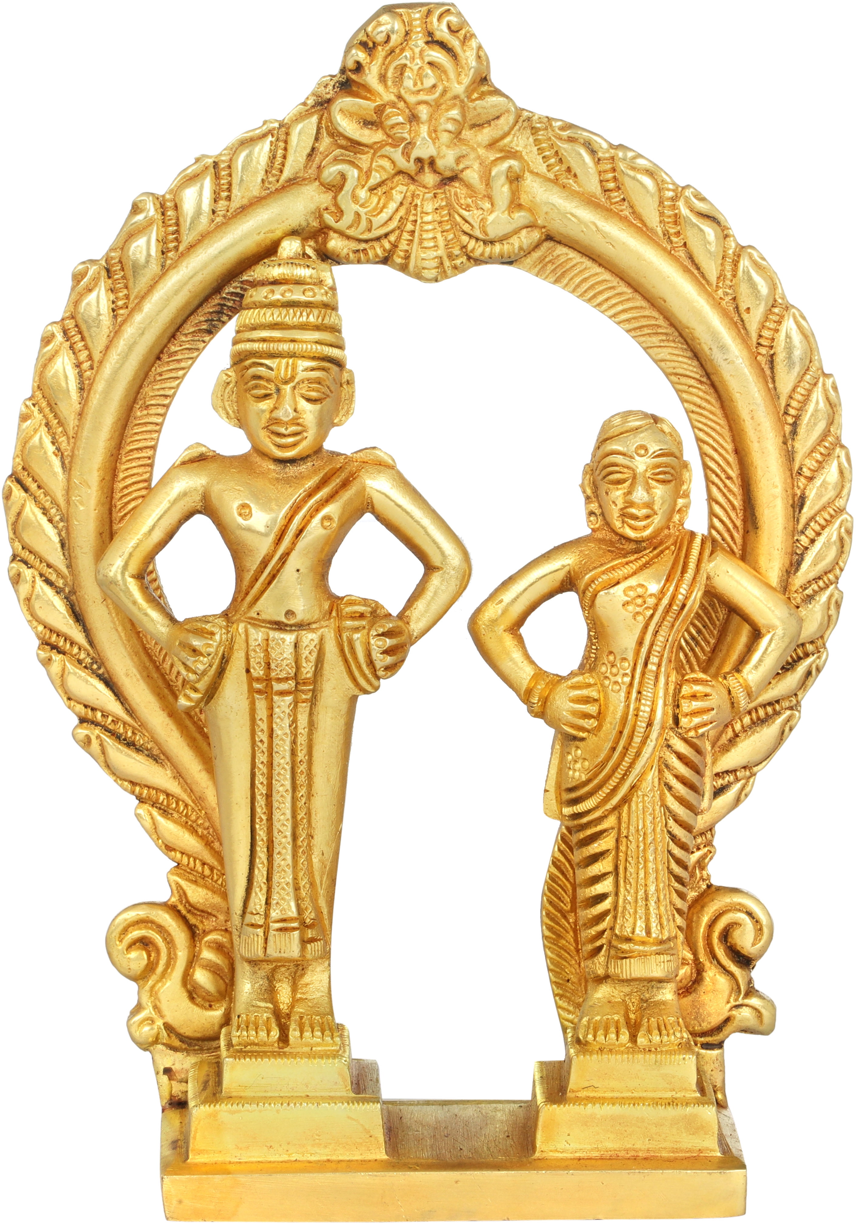 6" Lord Vitthal or Panduranga and Rukmini In Brass | Handmade Idols ...