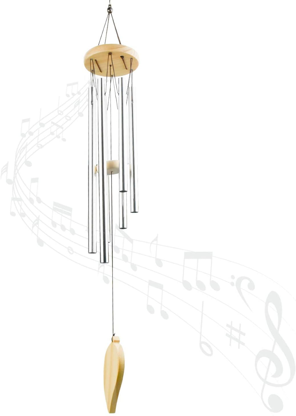 6-Loud Tube Wind Chimes, 60cm Long, Enhance Garden & Balcony Charm ...