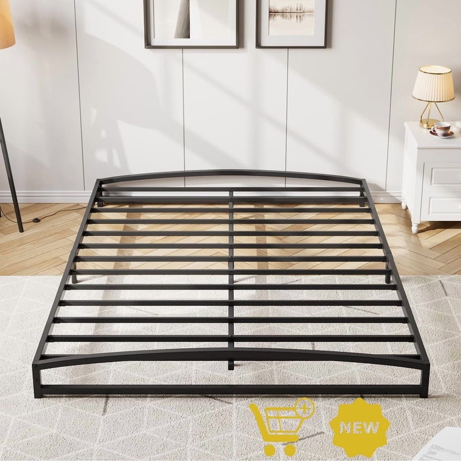 6" Low Profile Queen Bed Frame with Arch Design, Heavy Duty Metal ...