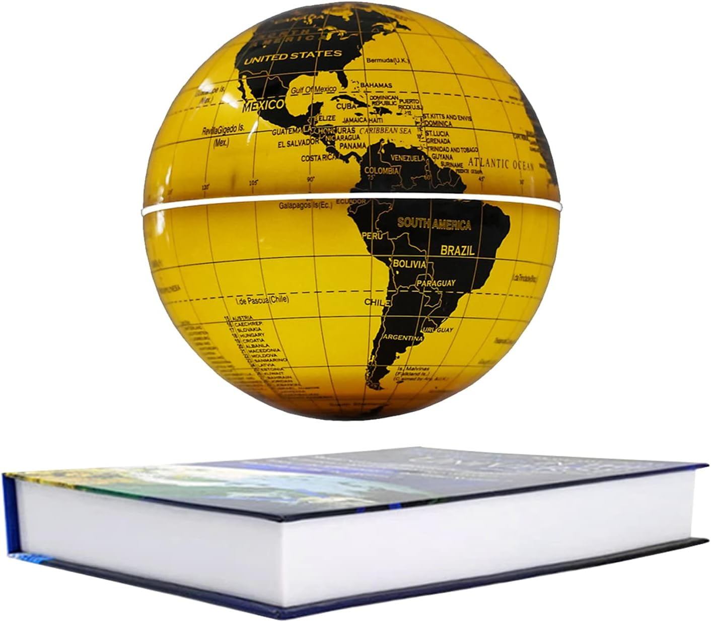 6" Magnetic Levitation Floating Globe Anti Gravity Rotating World Map ...