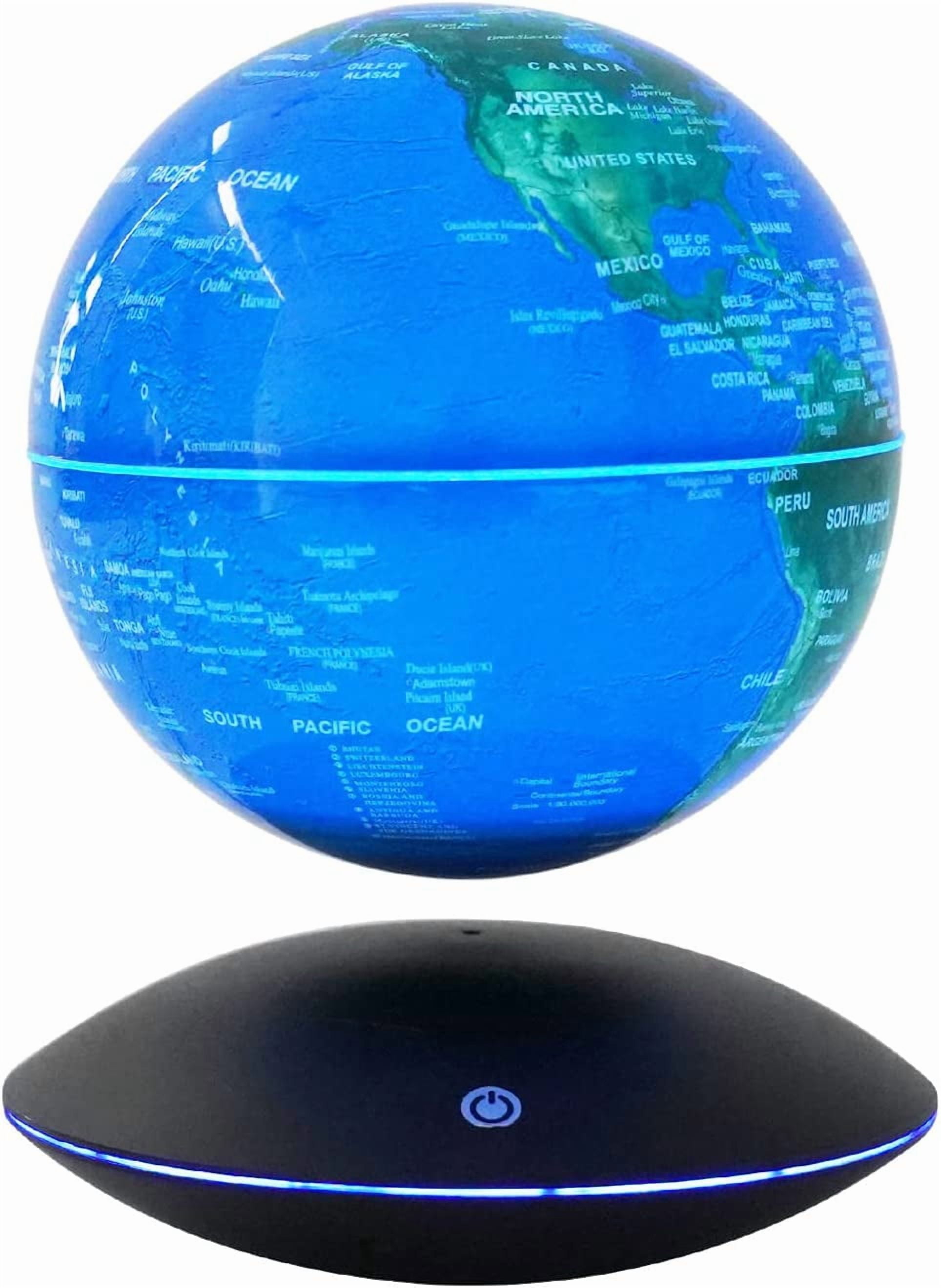 6" Magnetic Levitation Floating Globe Anti Gravity Rotating World Map ...