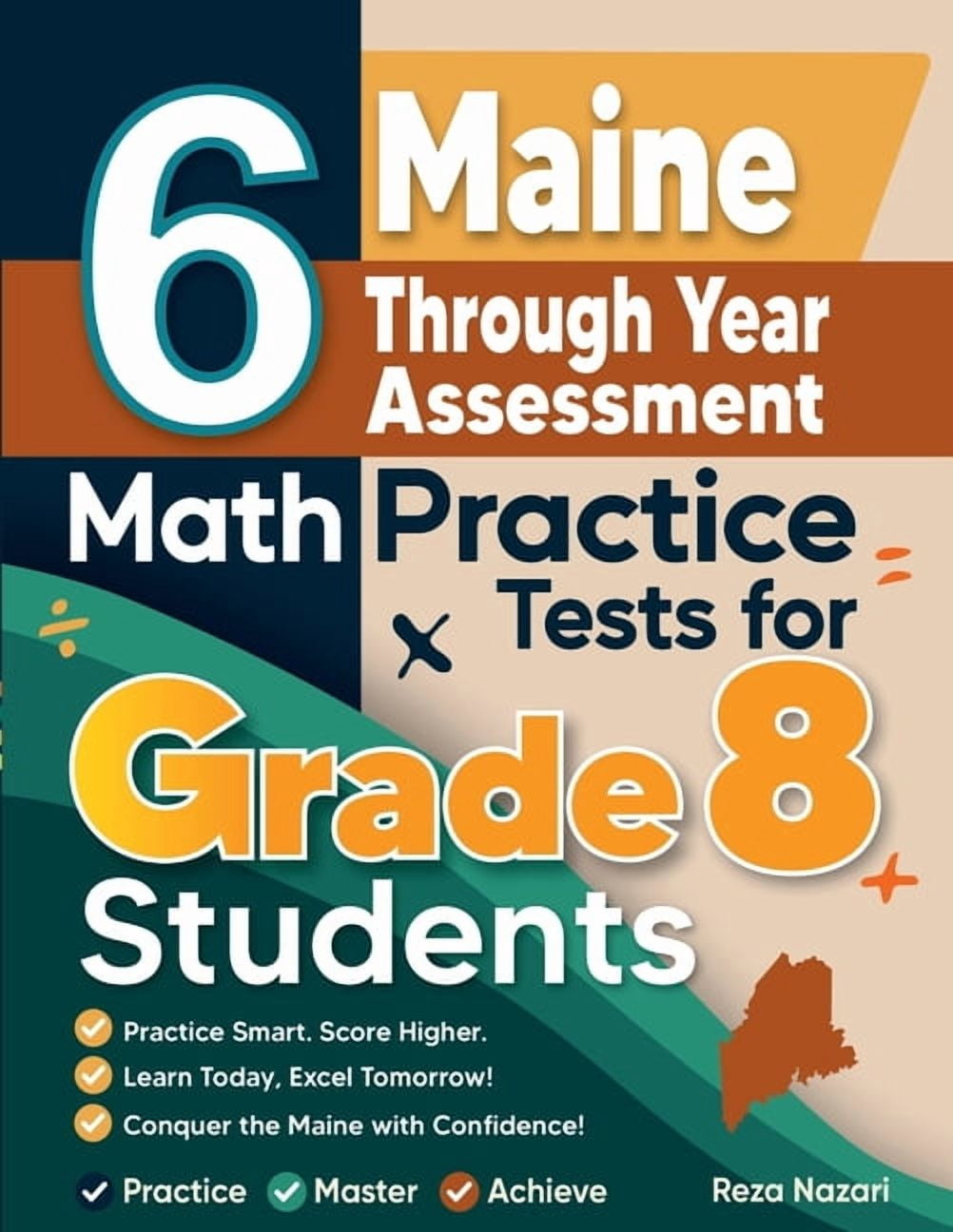 6 Maine Through Year Assessment Math Practice Tests for Grade 8 ...
