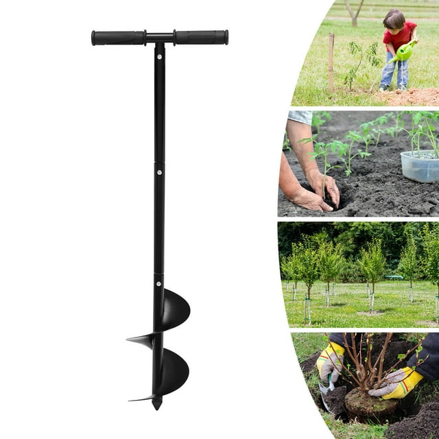6" Manual Hand Post Hole Auger Hand Drill Post Hole Digger Earth Auger ...