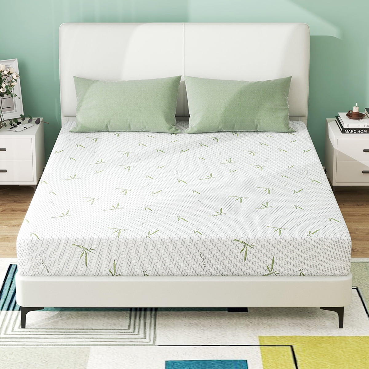 Cooling Gel Infused Green Tea Memory Foam Mattress, Medium Firm, Twin ...