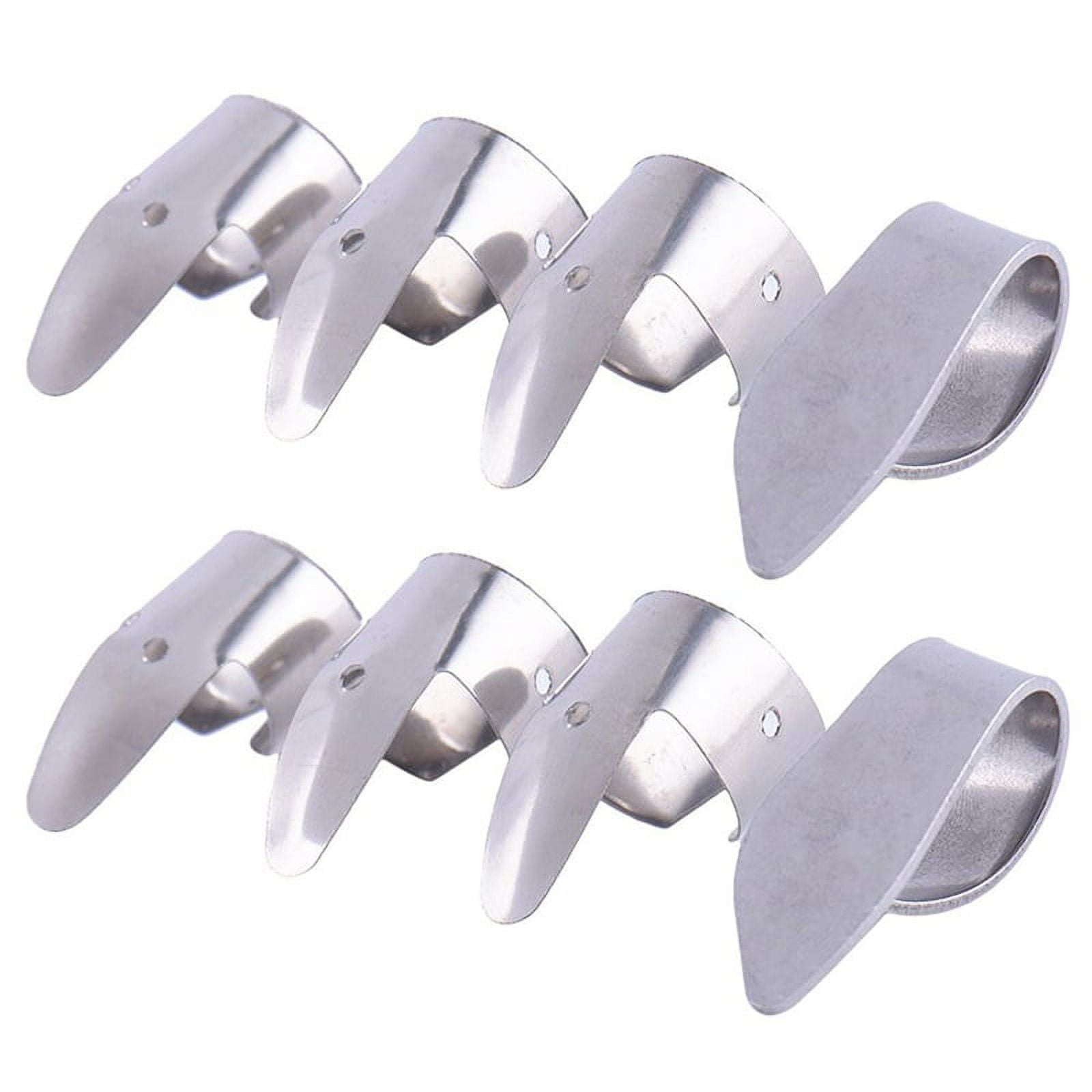 6 Metal Finger Picks + Pick Set Guitar Fingerpicks for Guitar Dobro ...