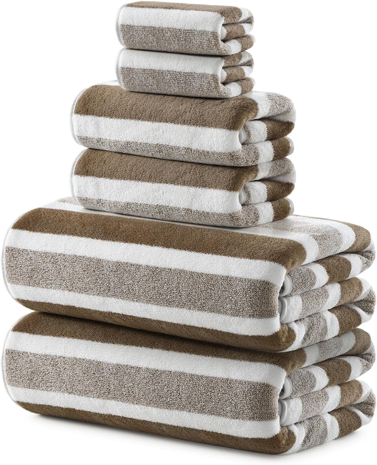 6- Microfiber Bath Towel Set, Ultra Soft, Highly Absorbent & Quick Dry ...