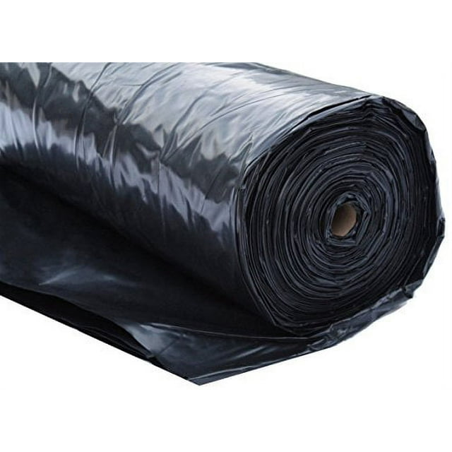 6 Mil Polyethylene Black Plastic Poly Sheeting Roll (20 FT x 100 FT ...