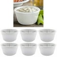 6 Mini Ramekins White Melamine Condiment Bowl Souffle Dish Saucer Cups ...