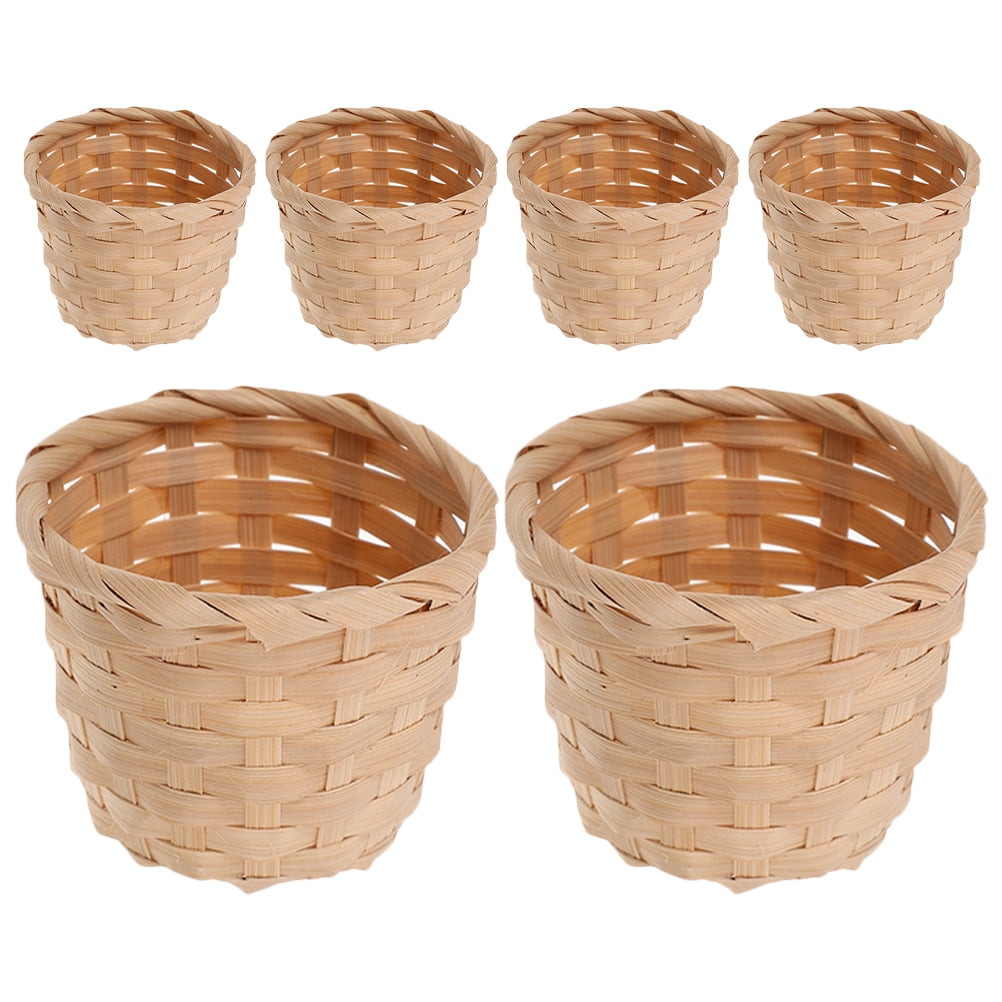 Khaki Synthetic Storage Basket for Home Use Compact and 6pcs Set ...
