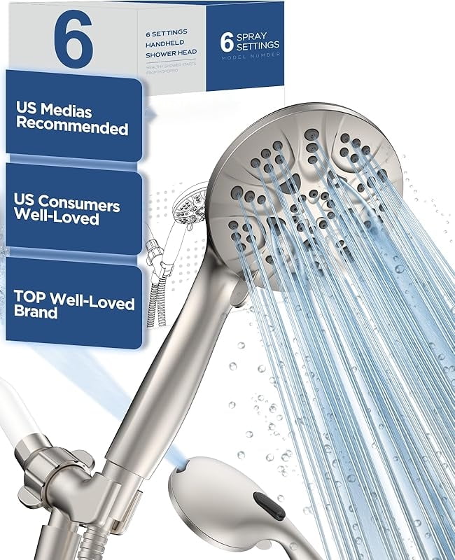 6-Mode High Pressure Handheld Shower Head Set, Consumer Reports ...