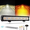 6 Modes Amber White Series, 20 Inch LED Light Bar 420W, Strobe Light ...
