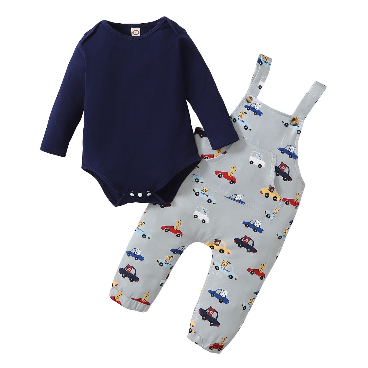 6 Months Baby Boys Clothes 9 Months Boys 2PCS Fall Winter Outfits Cars ...