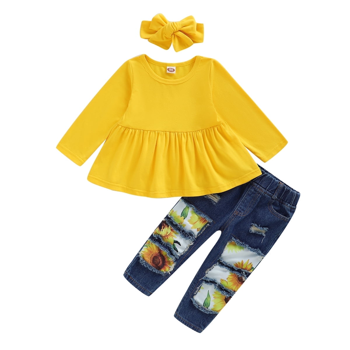 6 Months Baby Girls Outfits 12 Months Girls 3PCS Fall Winter Clothing ...