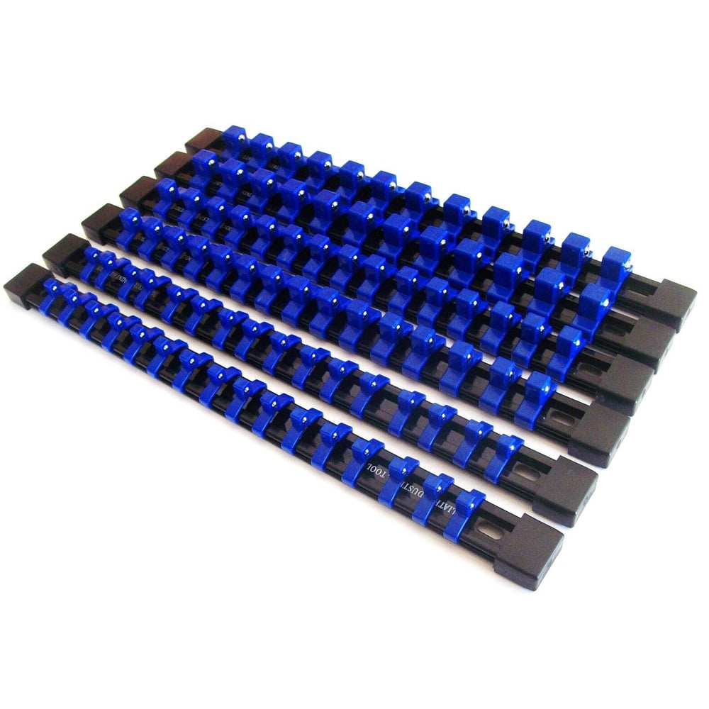 6 Mountable Socket Rail Holder Organizer Blue 1/4 3/8 1/2 - Walmart.com