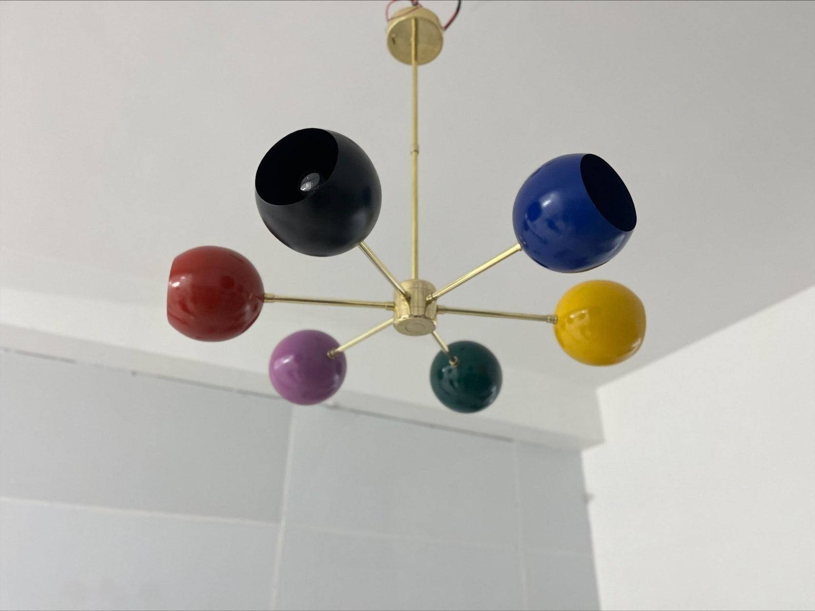 6 Multi Color Shade Ceiling Cone Contemporary Style Ceiling Fixture ...