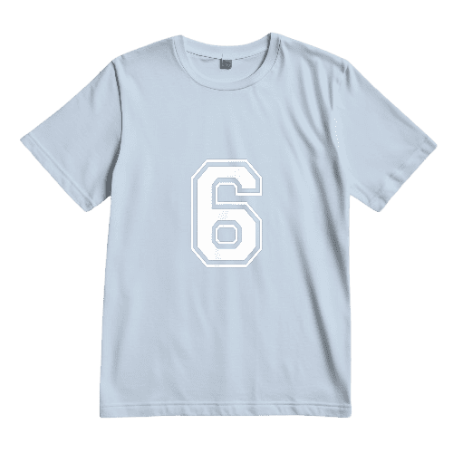 6 Number Six Team Sports Graphic Design Matching Varsity Unisex Tshirt ...
