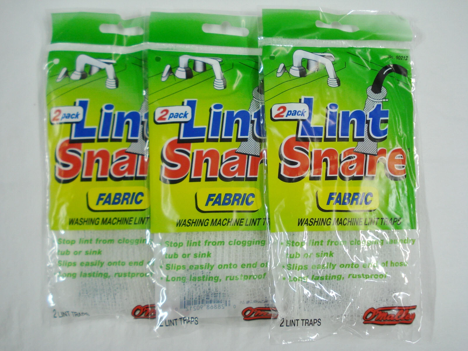 6 O'Malley Lint Snares Poly Fabric Laundry Sink Washing Machine Drain ...