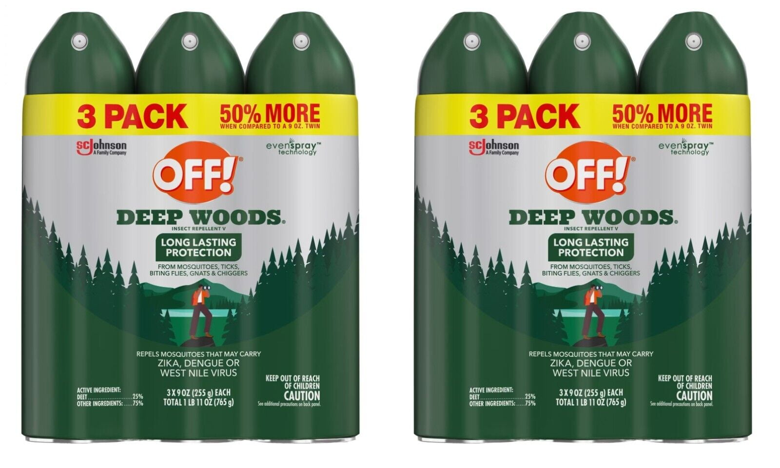 6 OFF Deep Woods Insect Repellent Aerosol Bug Spray Long Lasting ...