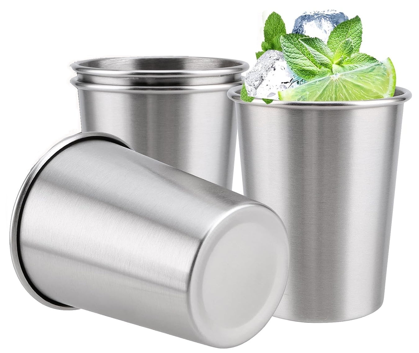 6 Ounce Stainless Steel Pint Cups,Cups for Kids & Toddlers,Shatterproof ...