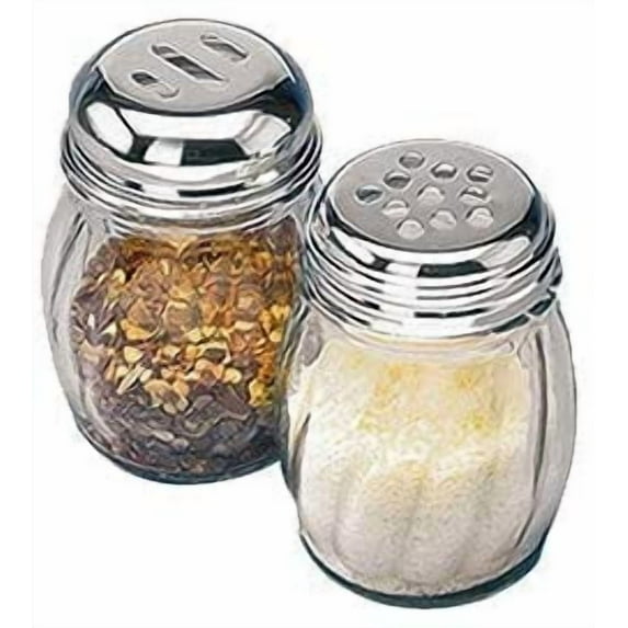 6-Ounces Glass Spices Shaker With Perforated Stainless Steel Top And ...