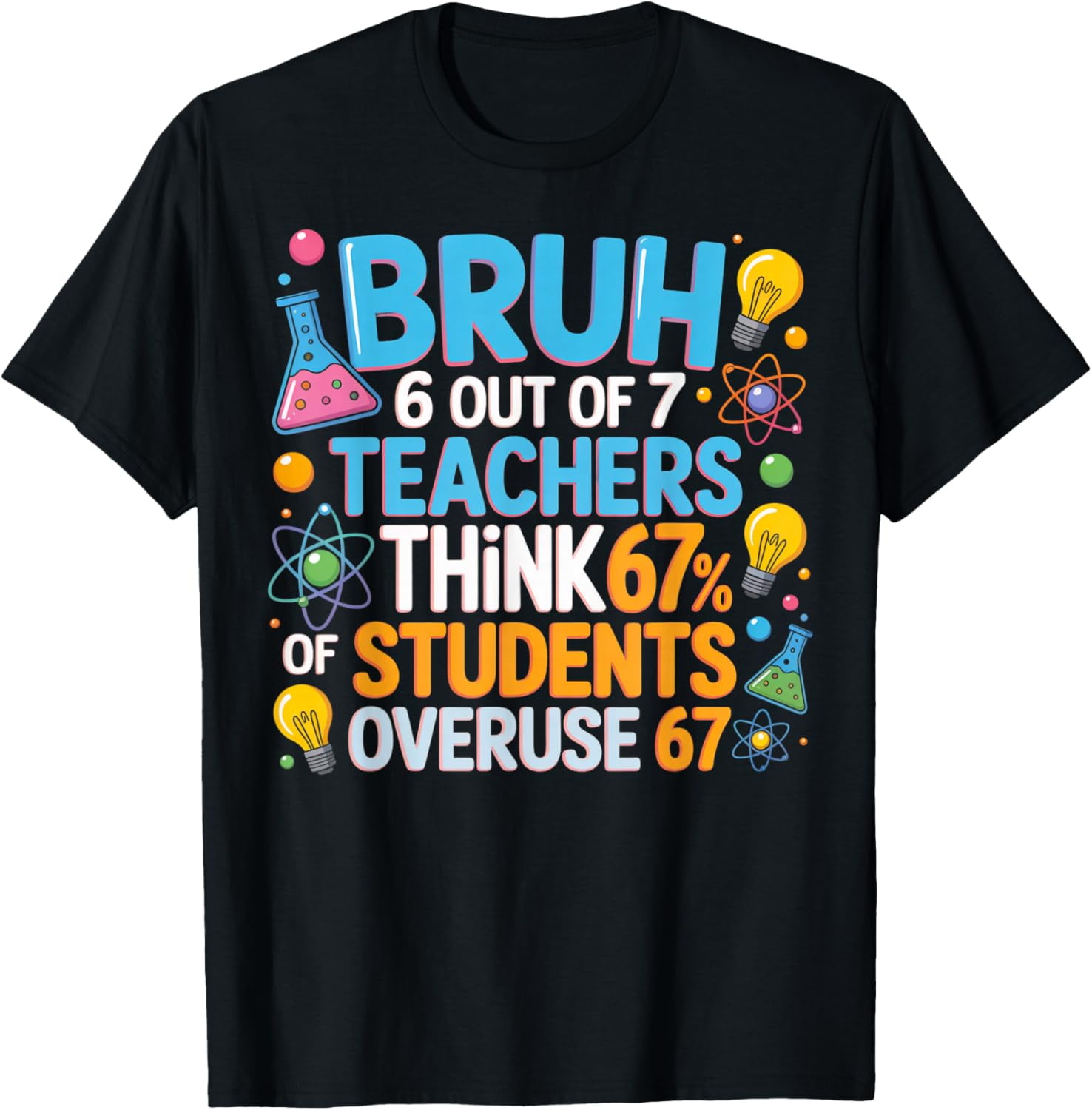 6 Out of 7 Teachers Think 67% of Students Overuse 67 Meme T-Shirt ...