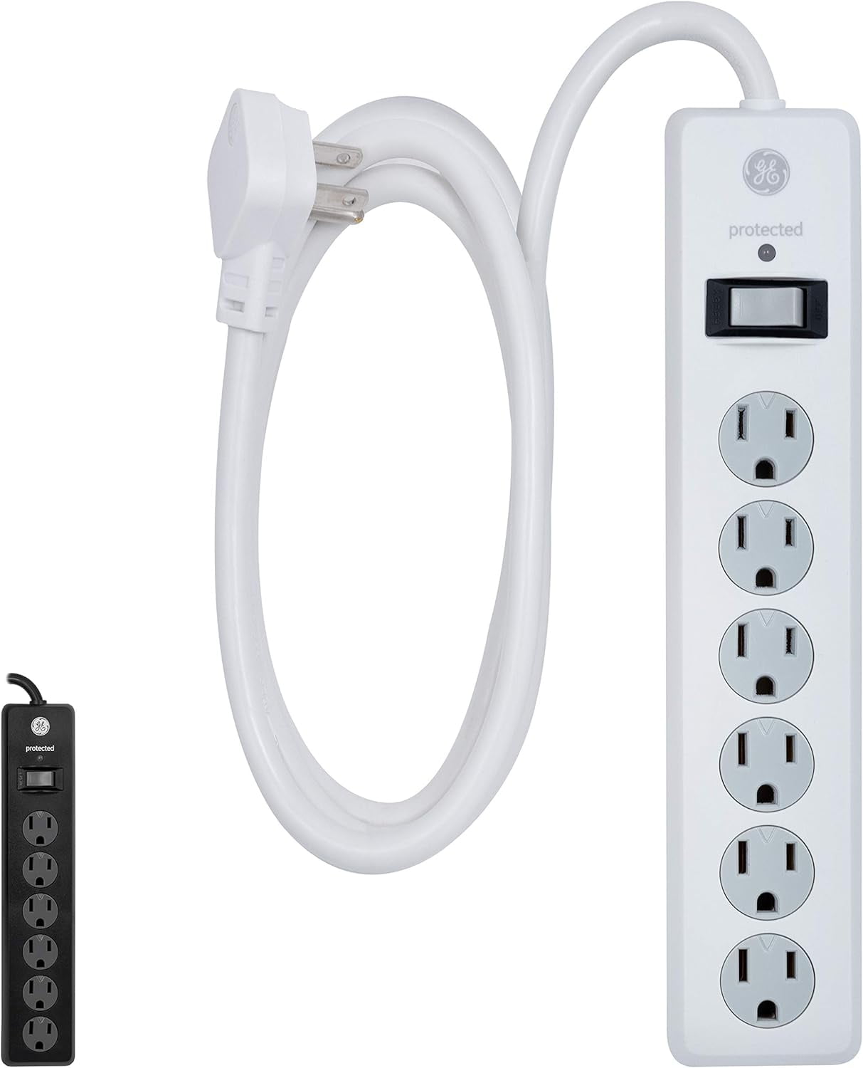 6-Outlet Surge Protector, 6 Ft Extension Cord, Power Strip, 800 Joules ...
