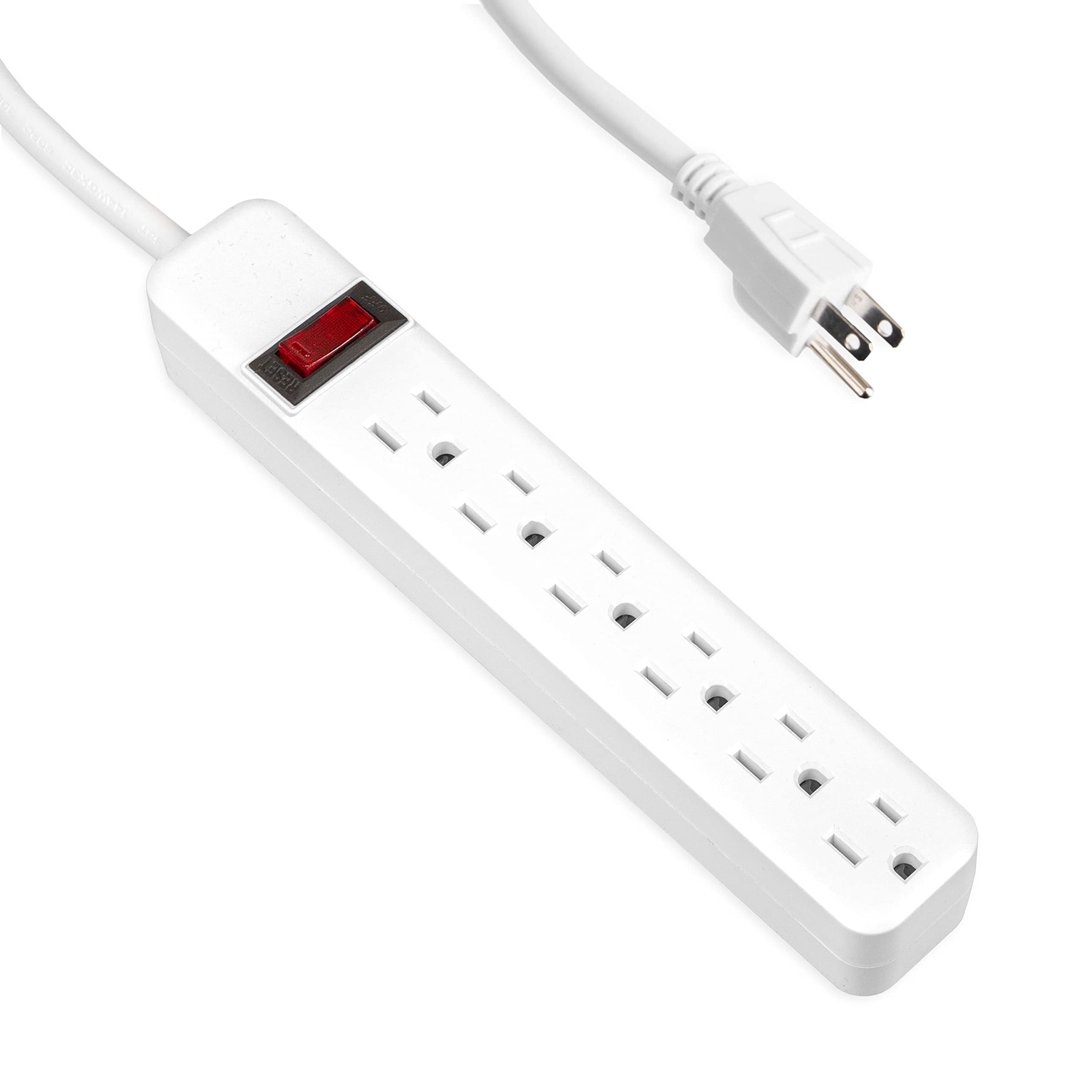 Iron Forge Cable 6 Outlet Surge Protector Power Strip 25 ft Cord, 14/3 ...