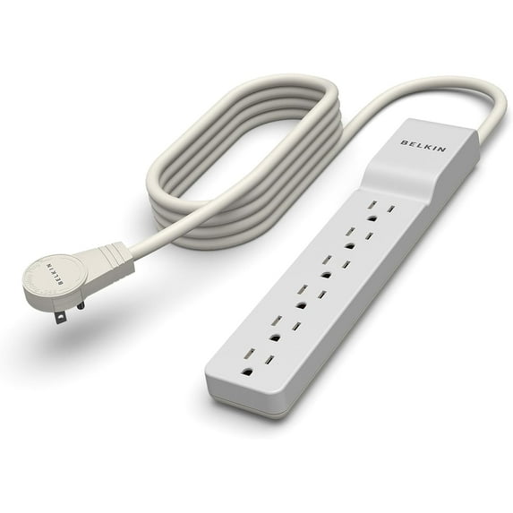 6-Outlet Surge Protector Power Strip, 6ft Cord, 360° Rotating Plug ...