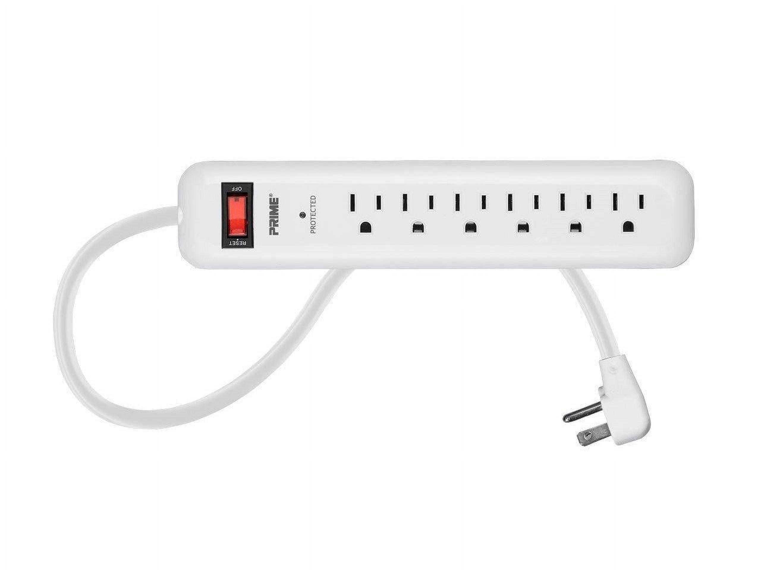 6 Outlet Surge Protector Power Strip with Low-Profile Plug with 8ft ...