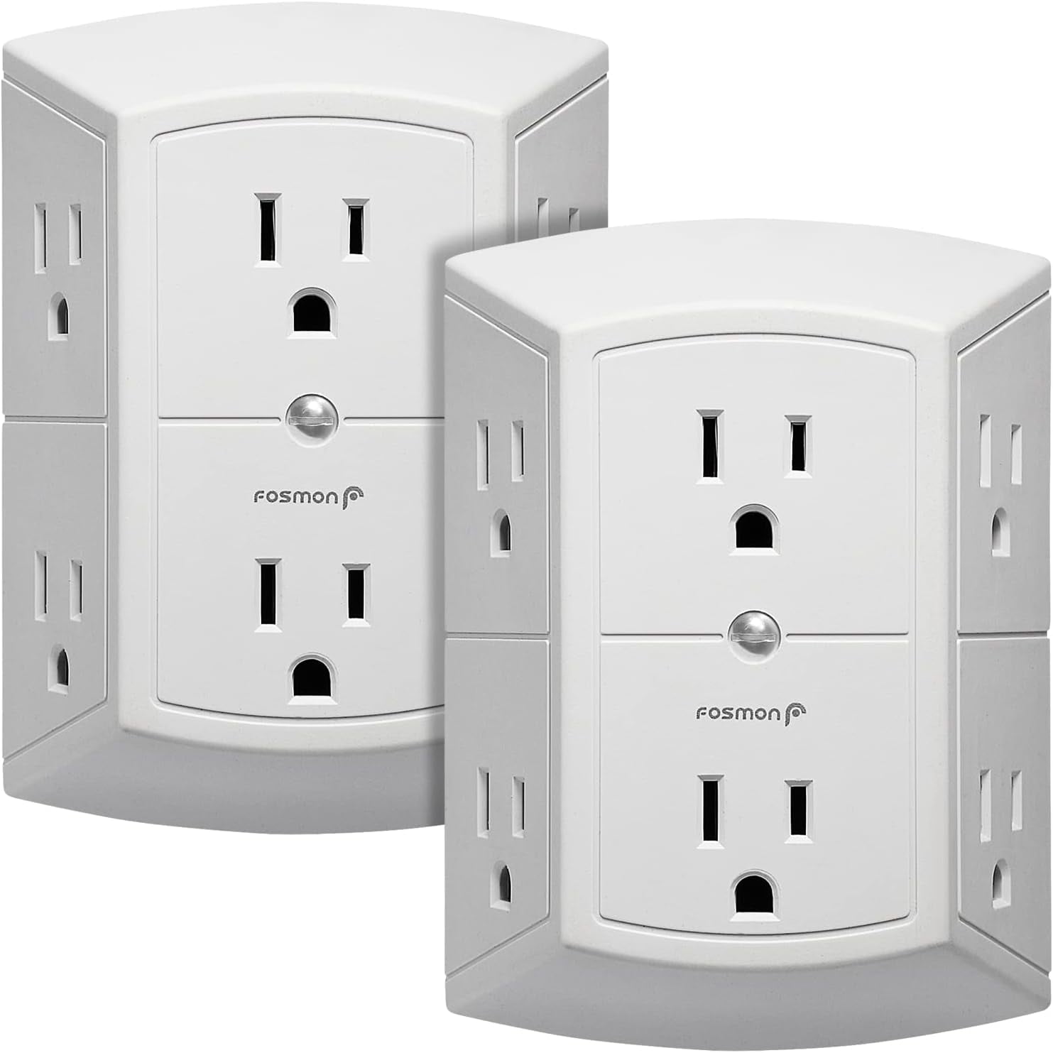 6-Outlet Wall Plug, Six Plug Outlet Adapter, 6 Way Oulet Extender 3 ...