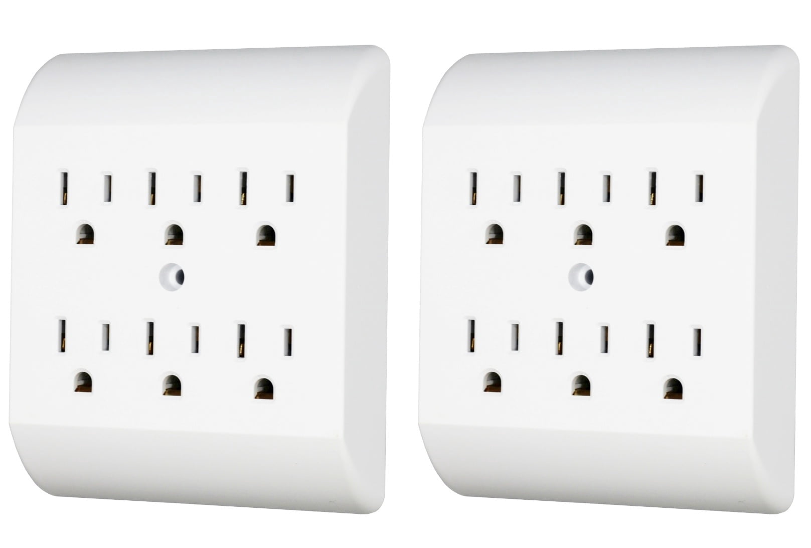 Projectpak, 6 Outlet Wall Tap Extender, 2 Pack, Turns 2 into 6 outlets ...
