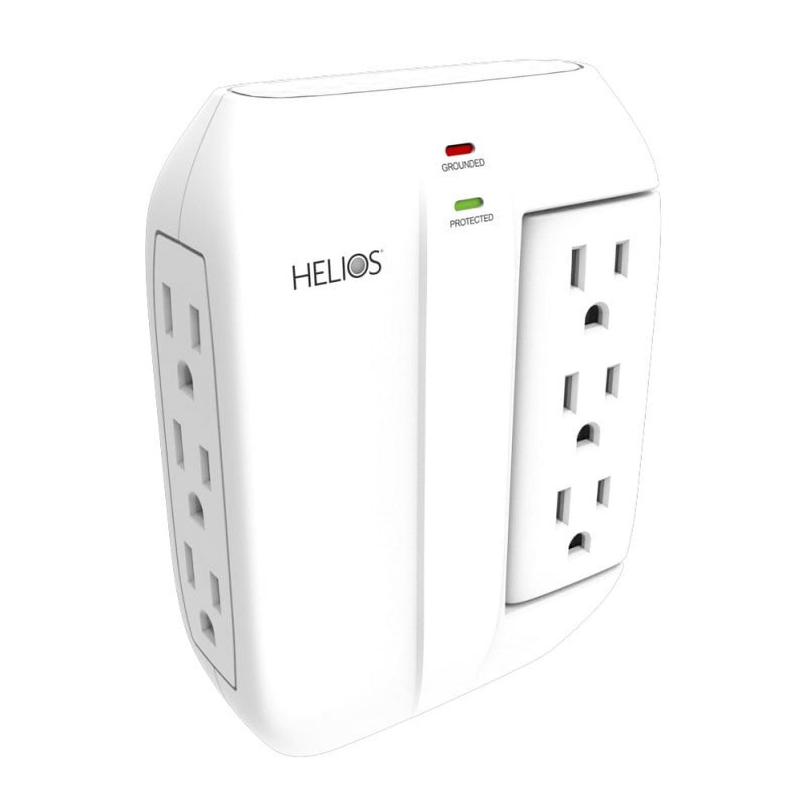 6 Outlet Wall Tap Surge Protector 450 Joules Swivel Side Sockets ...