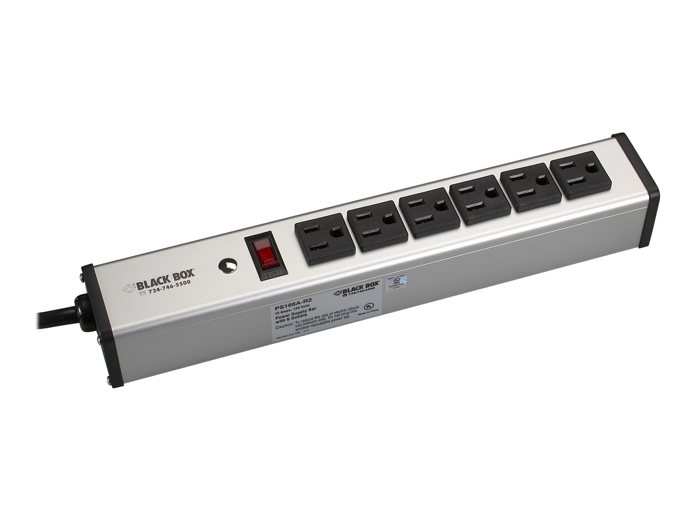 Black Box - Power strip - AC 125 V - input: NEMA 5-15 - output ...