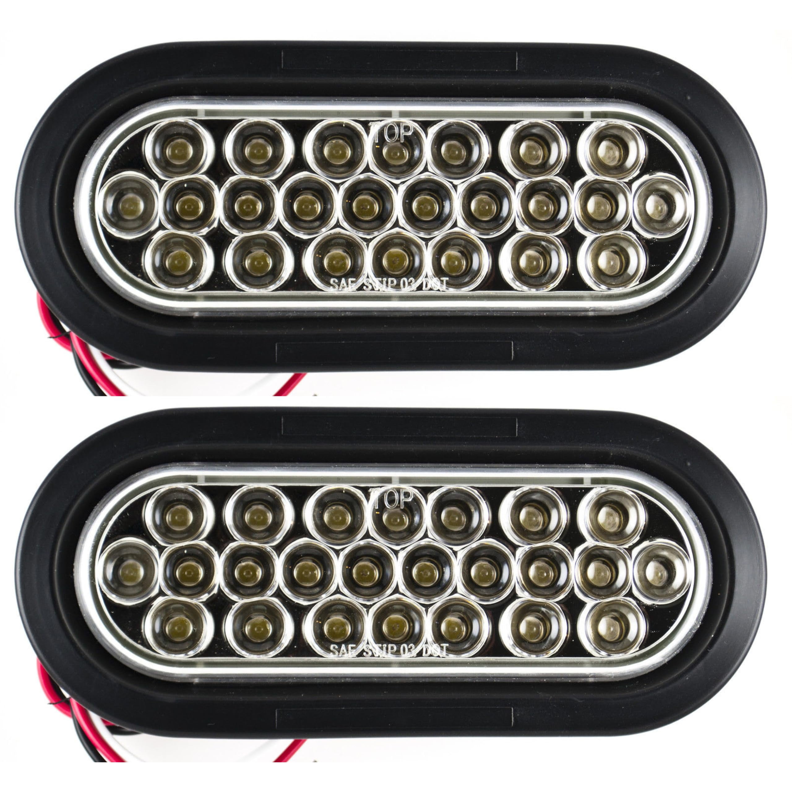 6"Oval 24 LED Trailer Stop Turn Tail Reverse Parking Indicator Lights ...