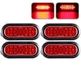 6"Oval 24 LED Trailer Stop Turn Tail Reverse Parking Indicator Lights ...