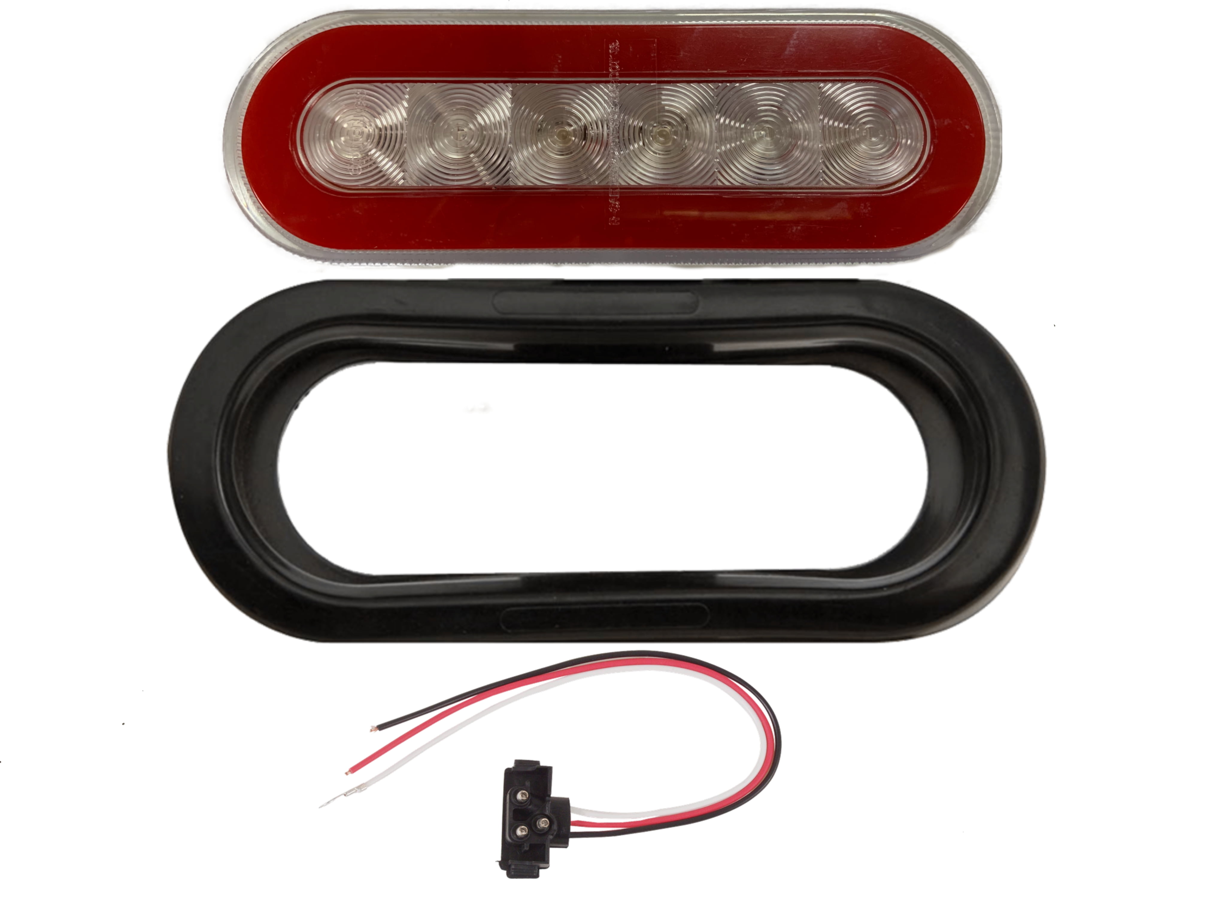GloLight 6" Oval LED Stop/Turn/Tail Light, 22 Super Diode with Grommet ...