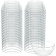 6 Oz Clear Plastic Small Bowls - 50 Pack Disposable Heavy Duty Dessert ...