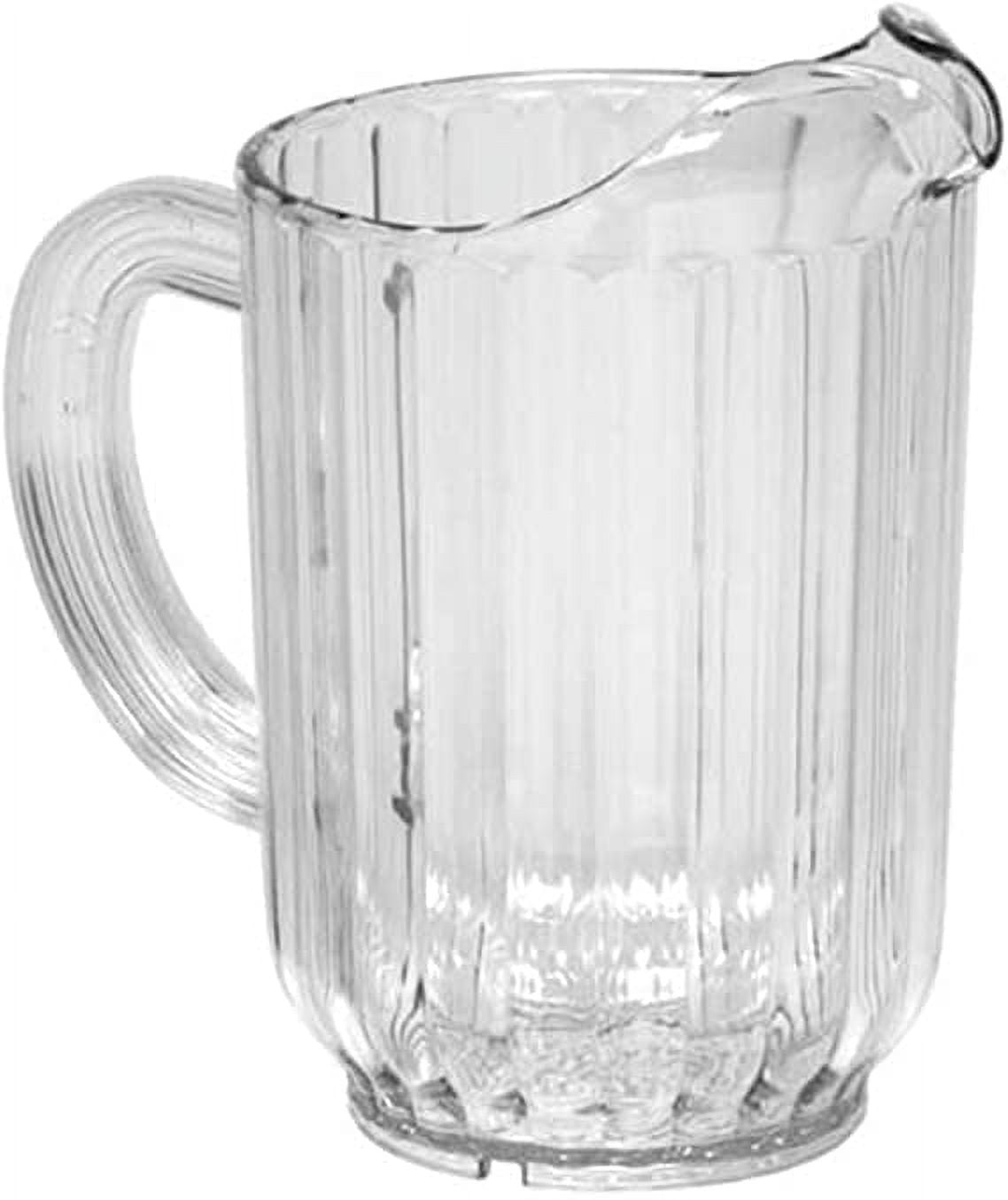 6 PACK - 32 oz. Clear Plastic Round Restaurant Beverage Pitchers ...