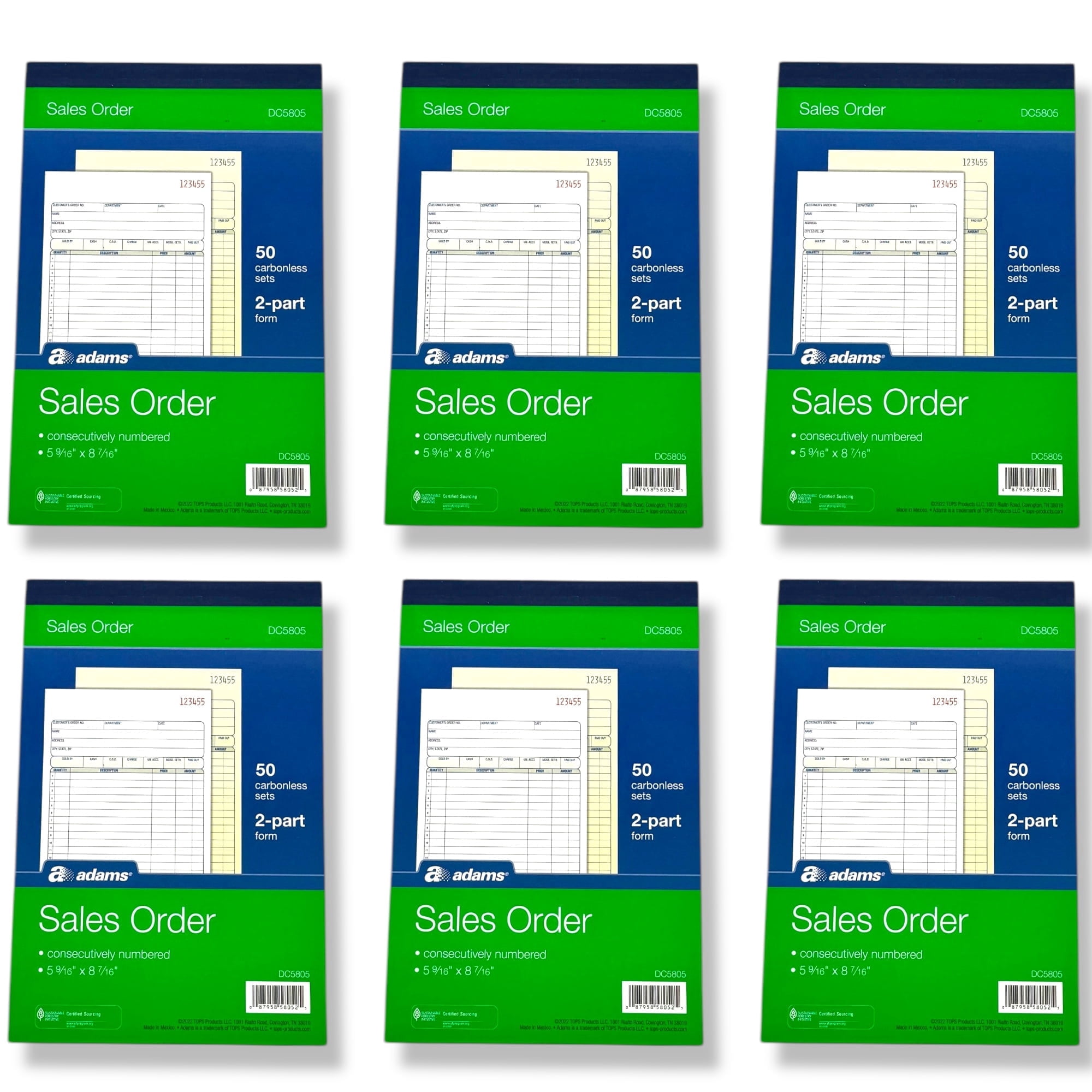 Adams 6-Pack Order Book | Client logs for corporate offices - Walmart ...