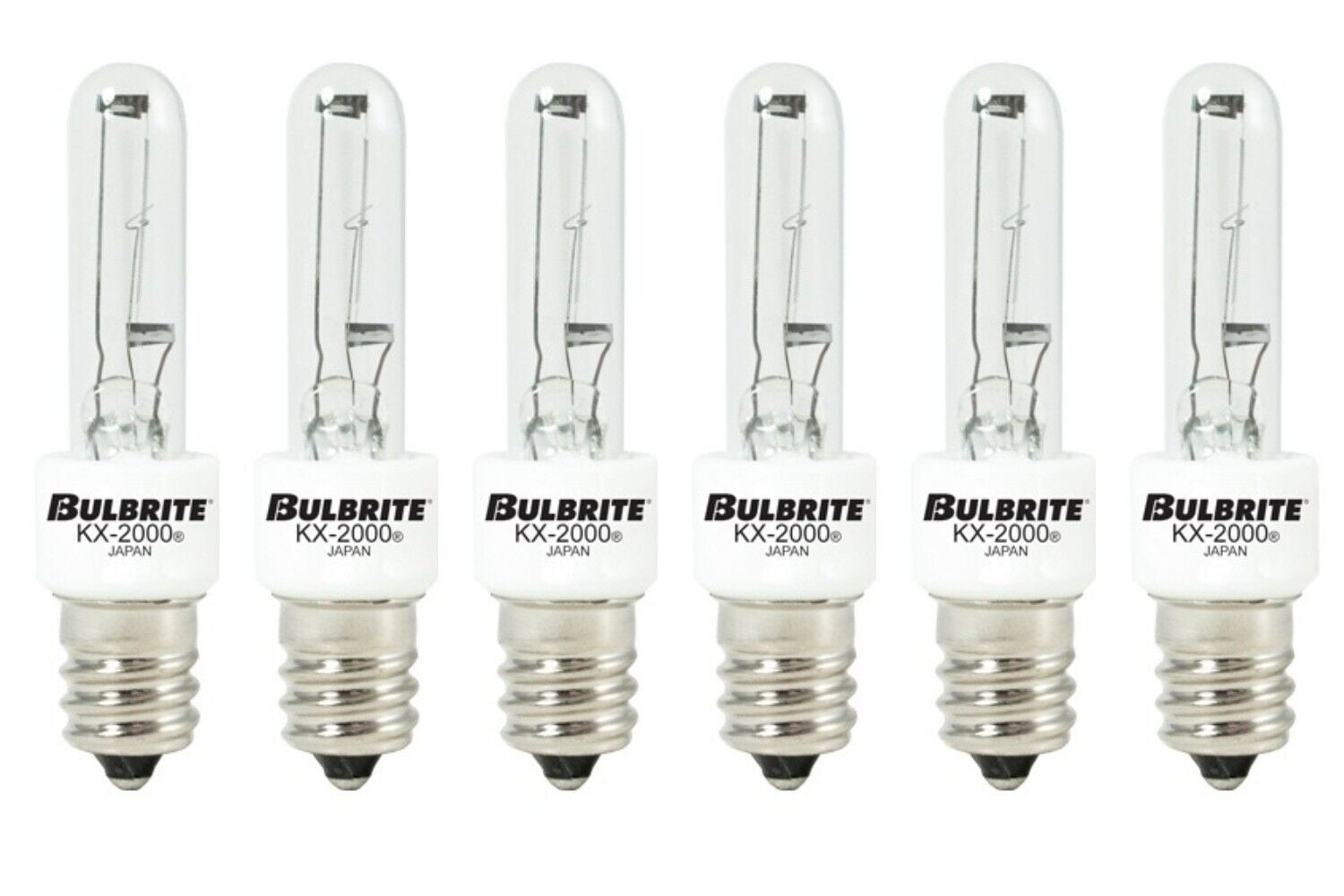 6 PACK: Bulbrite 473060 Krypton/Xenon KX60CL/E12 Light Bulb, 60W T3 KX2000 Clear - Walmart.com