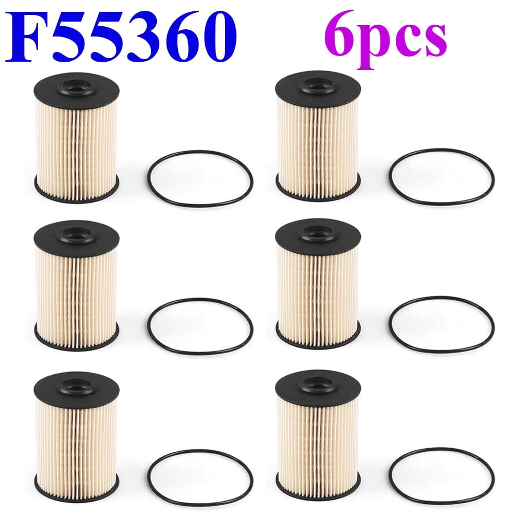 6 PACK F55360 NEW Fuel Filter For Dodge RAM 2500 3500 5.9L Cummins ...