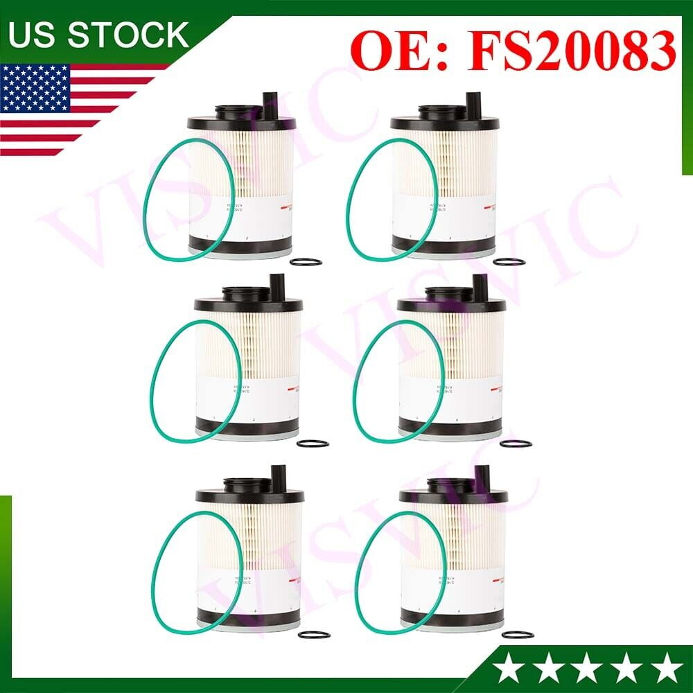 6 PACK FS20083 Fuel Water Separator Filter Fits For Cummins ISX DD13 ...