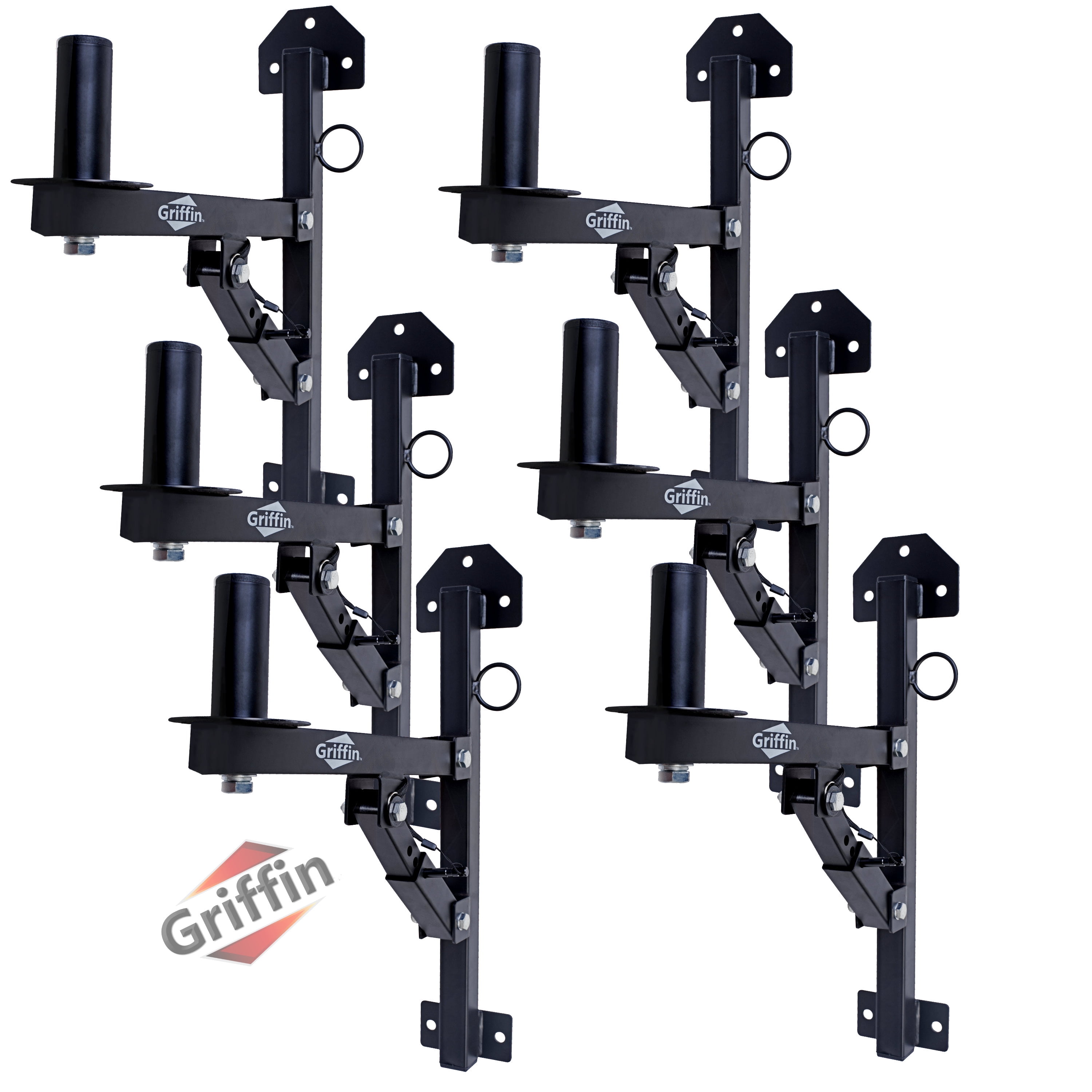 6-PACK PA Speaker Wall Mount Bracket Stands By Griffin All Steel Pro ...