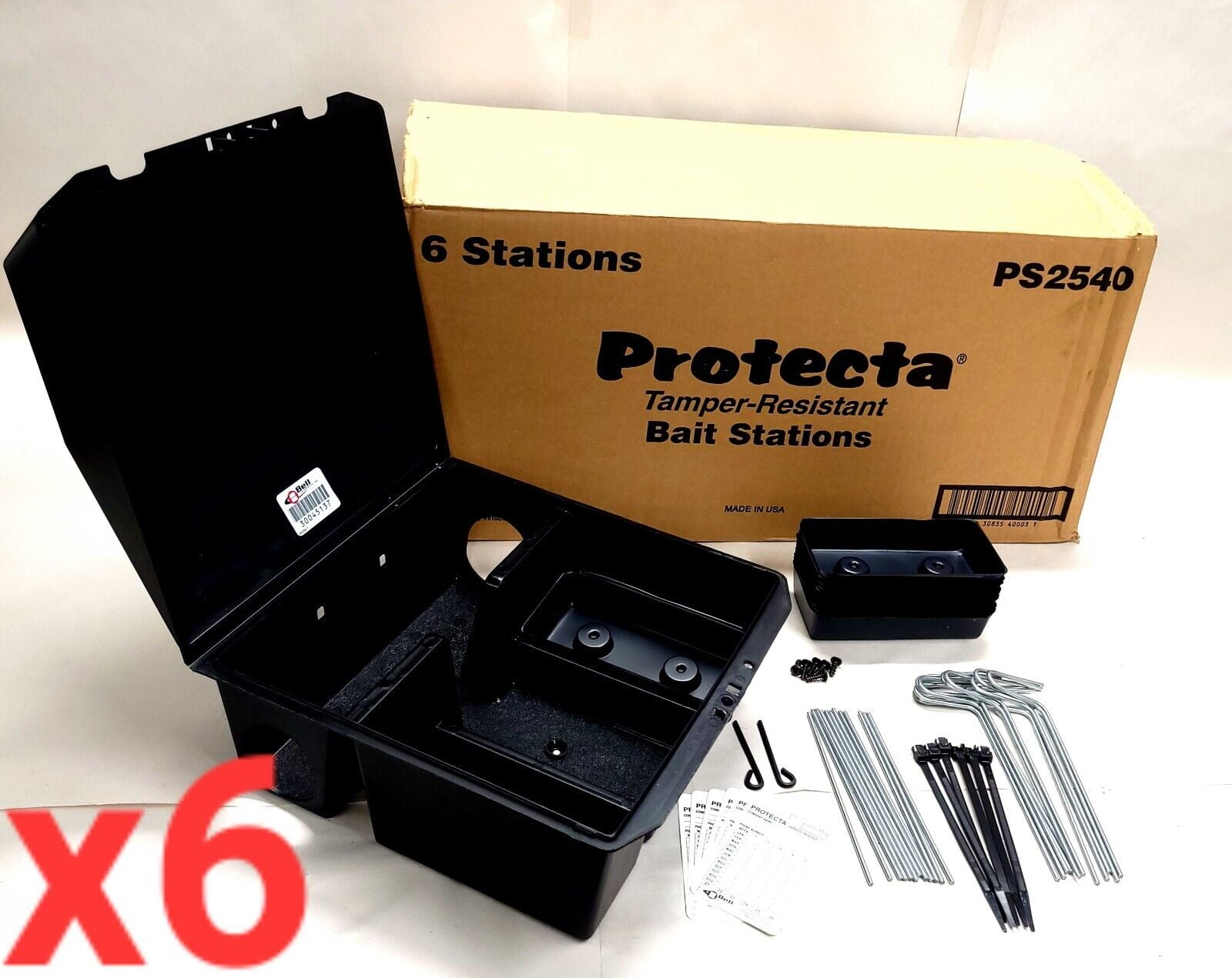 [6 PACK] Protecta Rat and Mouse Baiting Station - Bell Labs - Walmart.com
