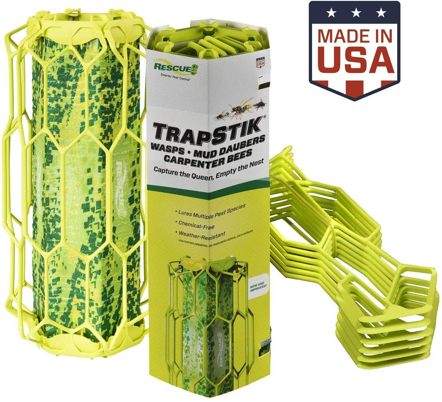 6 PACK ! RESCUE! TrapStik for Wasps, Mud Daubers, Carpenter Bees - USA ...